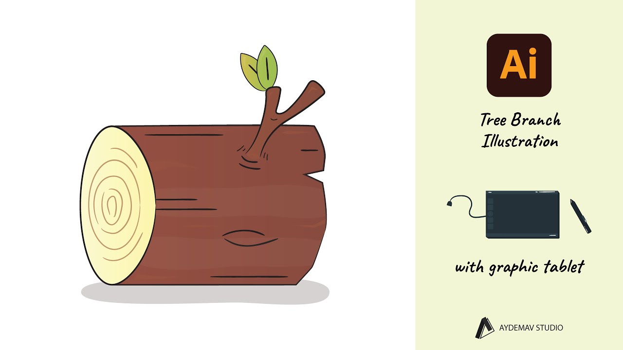 Tree Branch Illustration | Adobe Illustrator