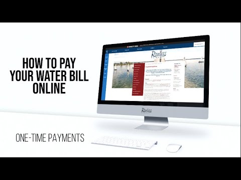 How to Pay Your Water Bill Online - One Time Payments