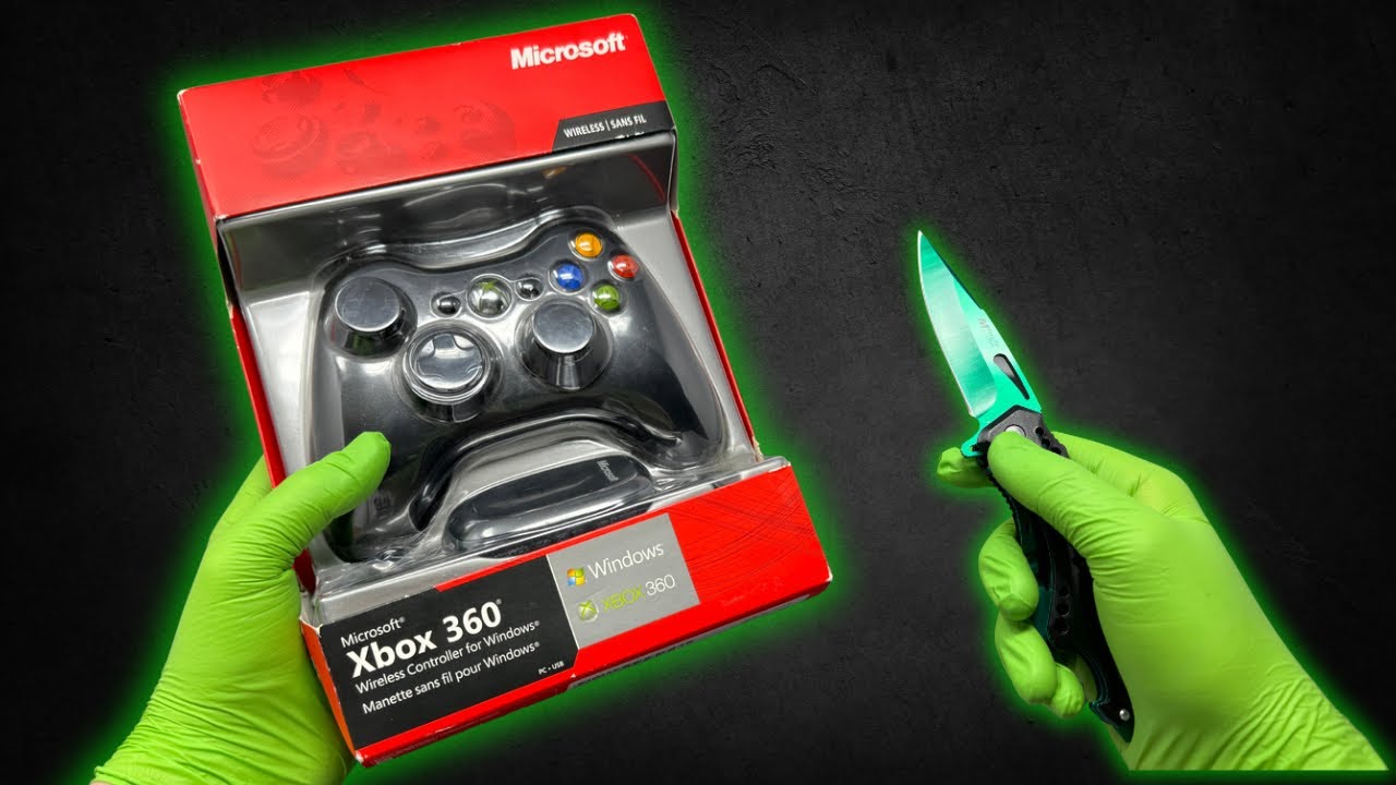 Unboxing a Xbox 360 Wireless Controller for windows!