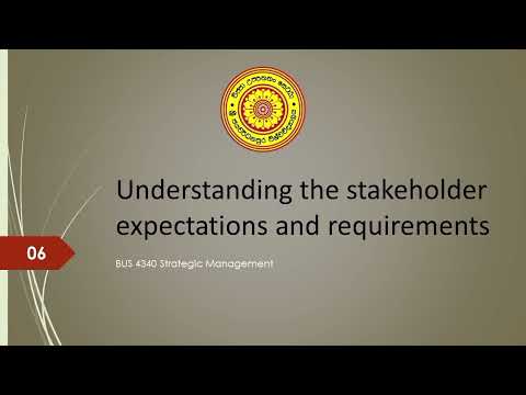 Understanding the stakeholder expectations and requirements