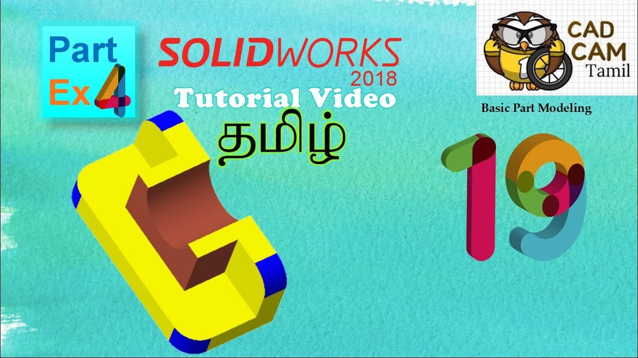 Solidworks | Tamil Tutorial 19 | Part Ex 4