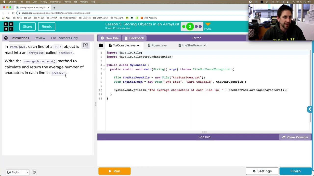 Code.org AP CSA U6L5 Storing Objects in an ArrayList