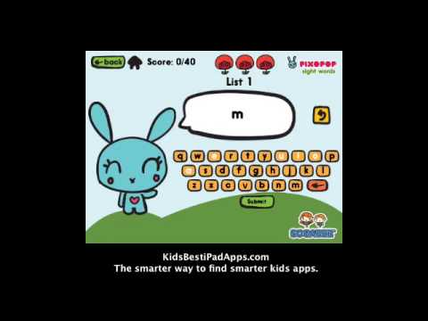 Kids Best iPad Apps: Sight Words & Spelling with Pixopop HD