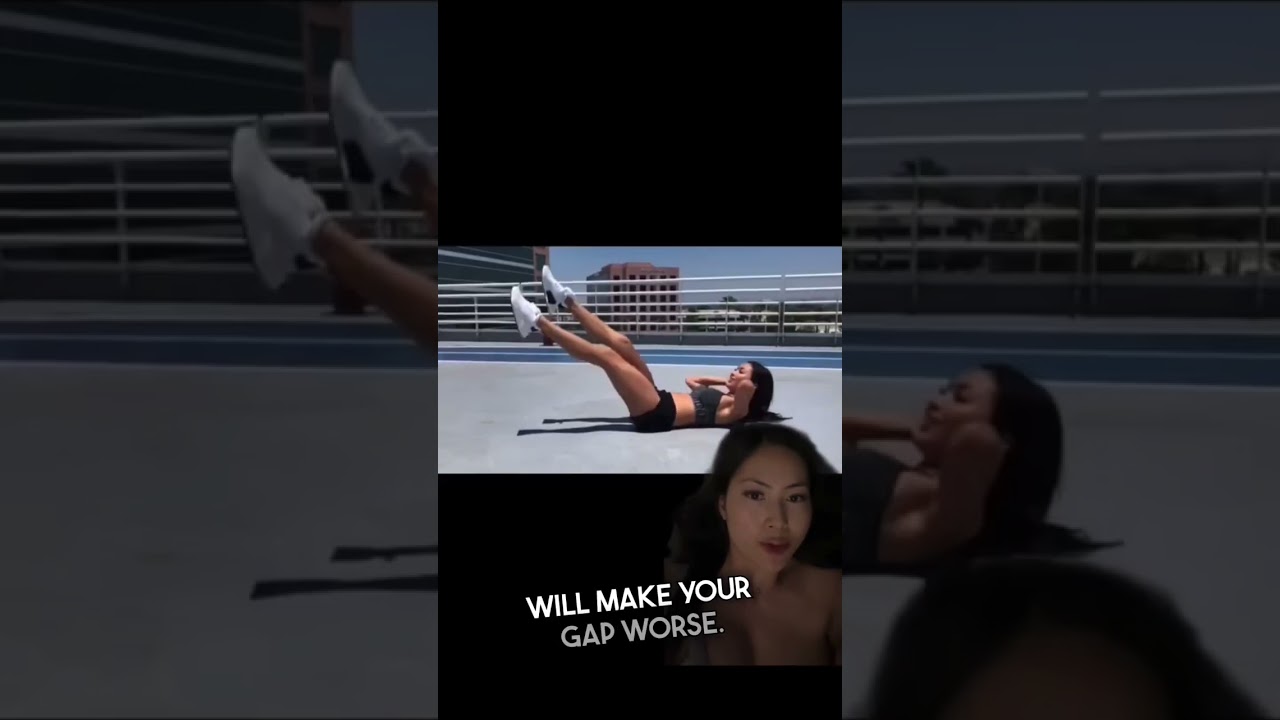 Wrong exercises will make your ab separation worse! #diastasisrecti #diastasisrectiexercises