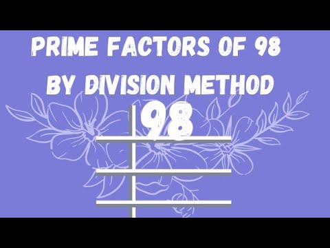 Prime factors of 98 by division method | in Urdu/Hindi |