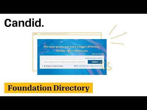 Find grants by searching on Foundation Directory