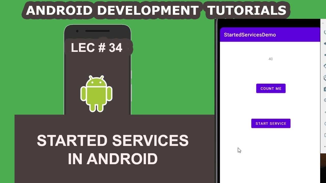 Started Services Example in Android  | 35 | Android Development Tutorial for Beginners