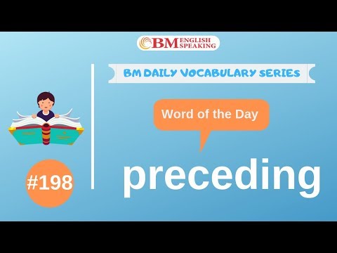 Word of the Day (preceding) 200 BM Daily Vocabulary | 2019