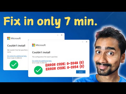 Fix MS Office Couldn't Install Error Code: 0-2048 (0) & Error Code: 0-2054 (0) in Only 7 Minutes 👍