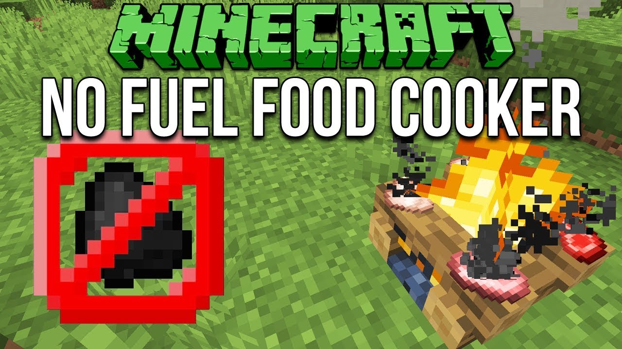 Minecraft 1.14 No Fuel Automatic Food Cooker Tutorial (17K+ per hour)