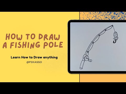 How to Draw a Fishing Pole Easy