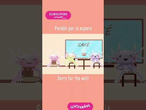 PERDÓN POR LA ESPERA ☕ Learn Spanish with Ilustrañol #spanish #西班牙语 #スペイン語 #스페인어 #español