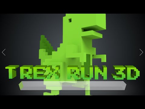 Playing Google Easter eggs (3D dinosaur game)