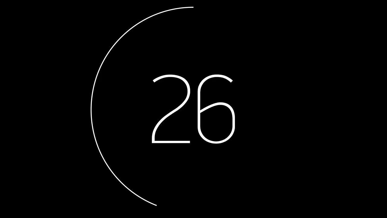 60 seconds timer stopwatch beautiful numbers