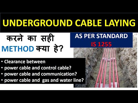 Under ground Cable installation/ clearance between power cable and other cables
