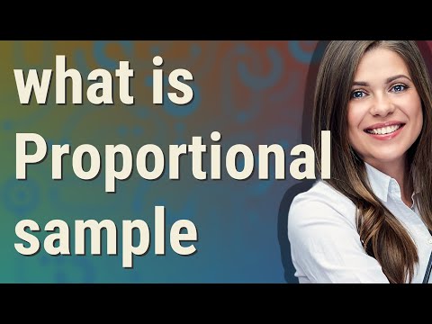 Proportional sample | meaning of Proportional sample