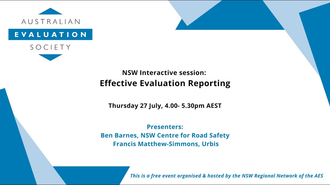 Effective evaluation reporting