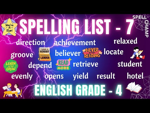 English Grade 4 Spelling List 7