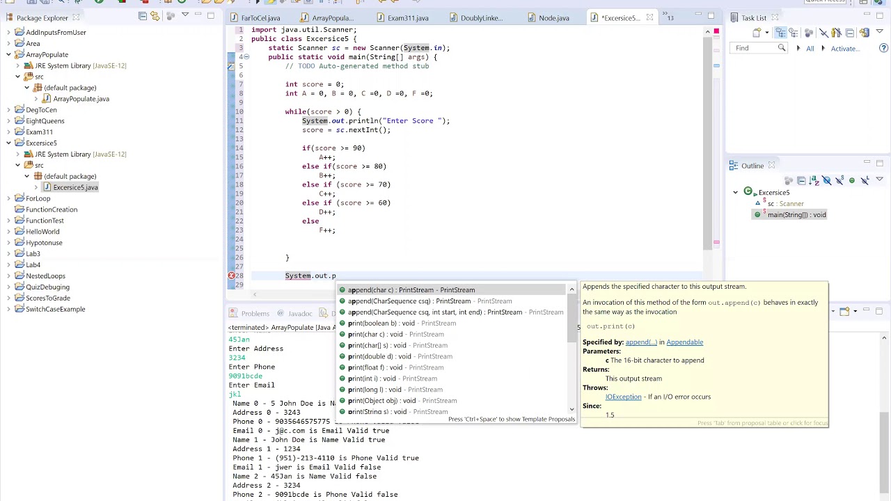 Adding Grades in Java