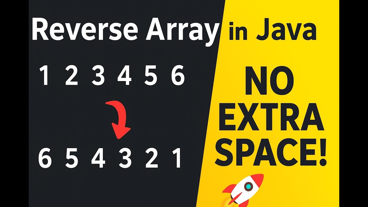 #7 Reverse an Array Without Extra Space in Java | Java Interview Question