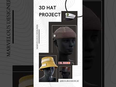 15 Hats pack. Marvelous Designer, Project File: ZPRJ, OBJ, FBX - VOL 01