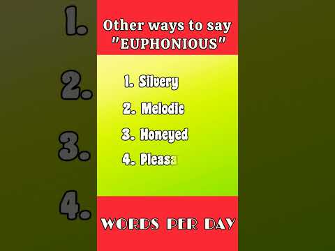 Another word for "EUPHONIOUS" #englishlearners #englishlearning #youtubeshorts