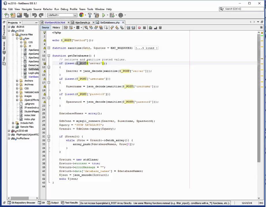 Using Ajax to call a specific php Function