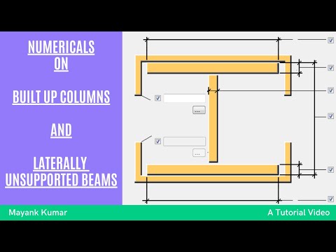 36 Built Up Beams | Laterally Unsupported Beam | Numerical