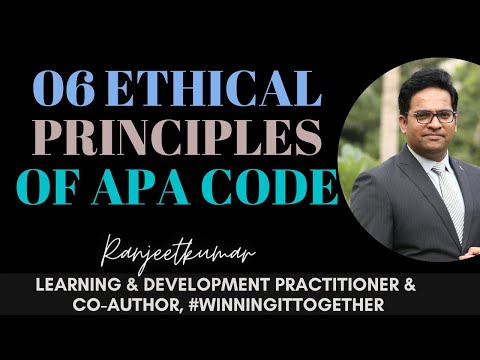 Six Ethical Principles of APA Code | Hindi / Urdu | By Ranjeet Kumar