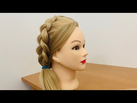 Simple Dutch braid hairstyle tutorial