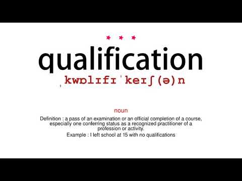 How to pronounce qualification - Vocab Today