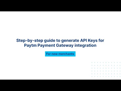 Payment Gateway API Generation - For New Merchants