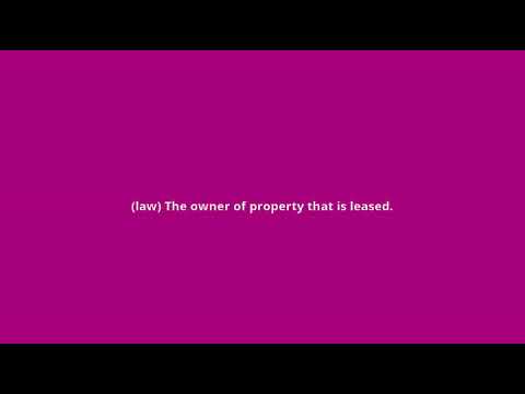 what is the meaning of lessor