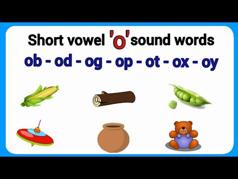 Short vowel o sound words / ob-od-og-op-ot-ox-oy /cvc o sound words/three letter words