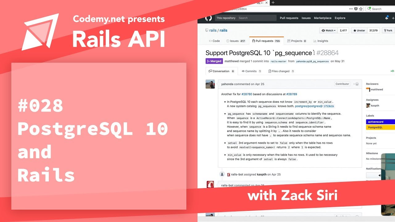 Rails API: PostgreSQL 10 and Rails - [028]