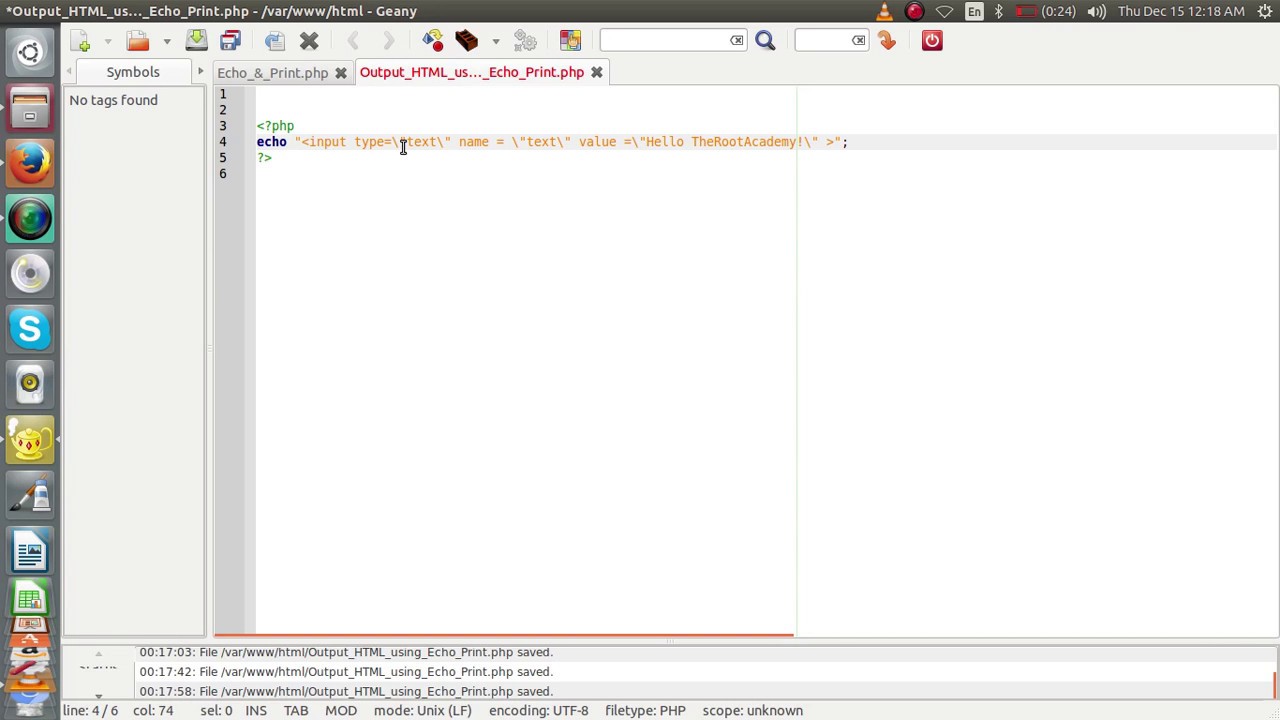 Output HTML using ECHO Or PRINT