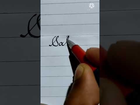 Satya - name in amazing english handwriting | cursive handwriting practice#shorts #calligraphy