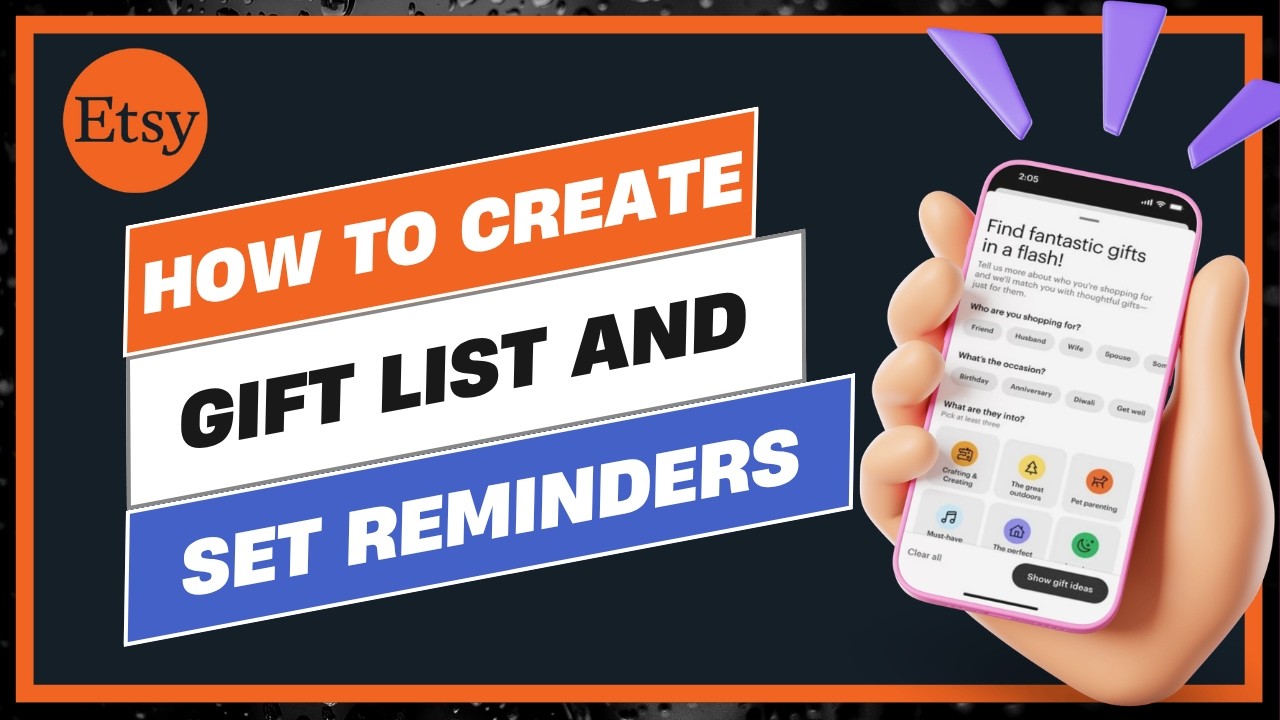 How to Create a Gift List and Set Reminders on the Etsy App
