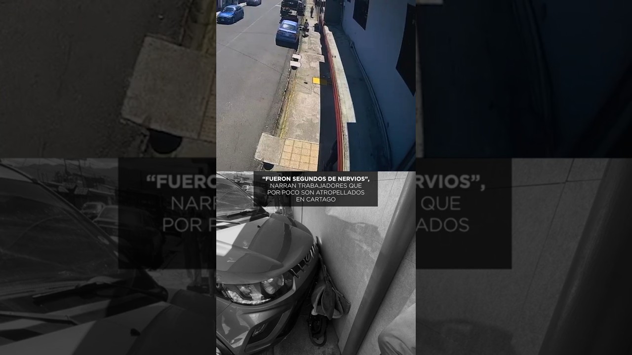 “It was a nerve-wracking few seconds,” say workers who were nearly run over in Cartago