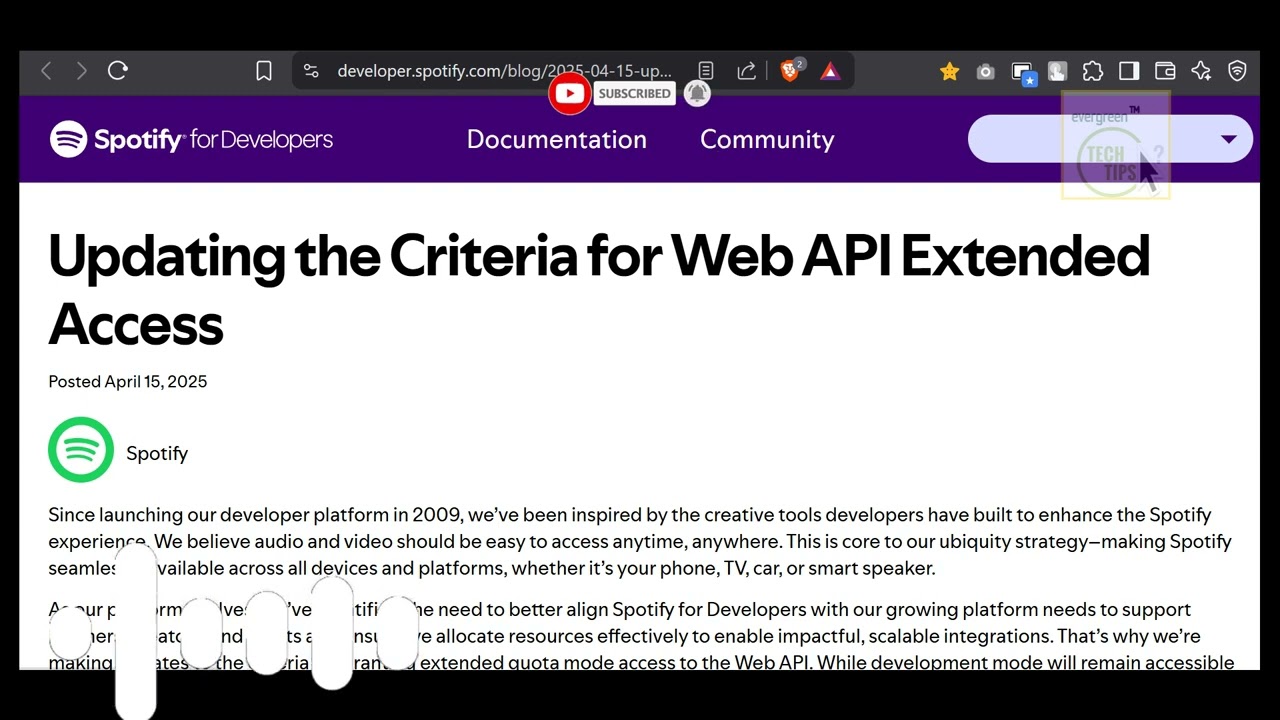 Discussion on Spotify Web API Extended Access Updates