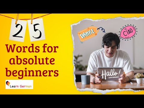 Learn German | 25 Words for absolute beginners | 25 Wörter für Anfänger