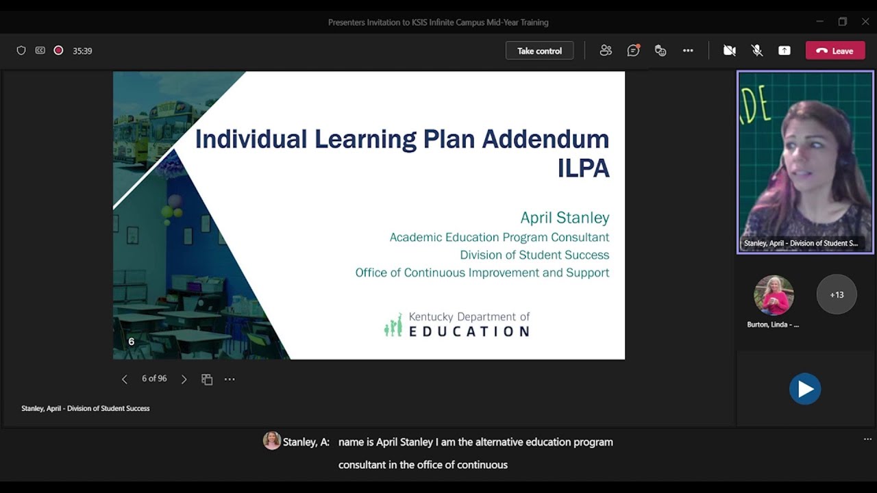 Individual Learning Plan Addendum (ILPA)