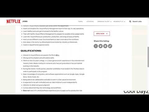 How to apply Netflix VFX Internship Program | #netflix #internship