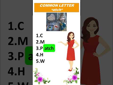 Common letter "atch" #learnenglish