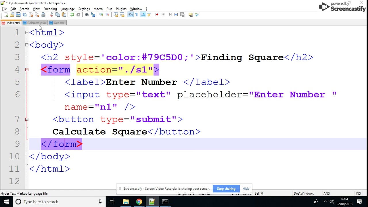Form Handling in Servlet