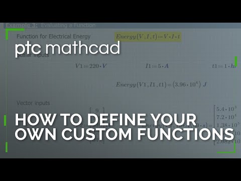 How to Define Your Own Custom Functions in Mathcad Prime