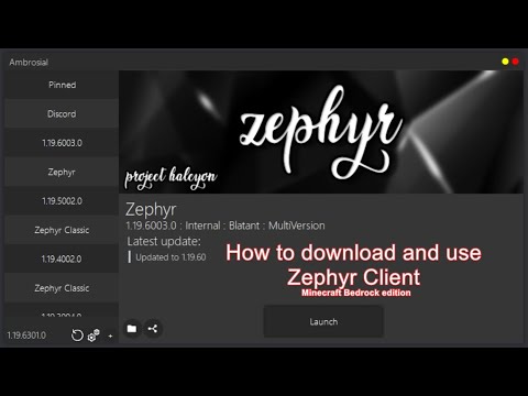 How to download and use Zephyr client (Minecraft Bedrock edition hack client)