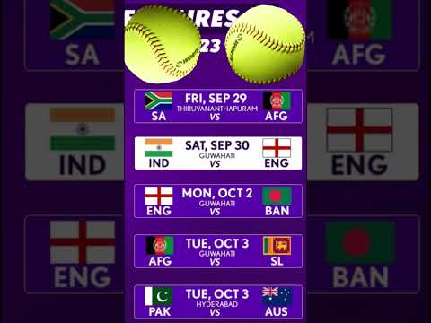 Cricket Fever Alert! ICC World Cup Warm-Up Matches Schedule 2023⏰#iccworldcup2023 #trending