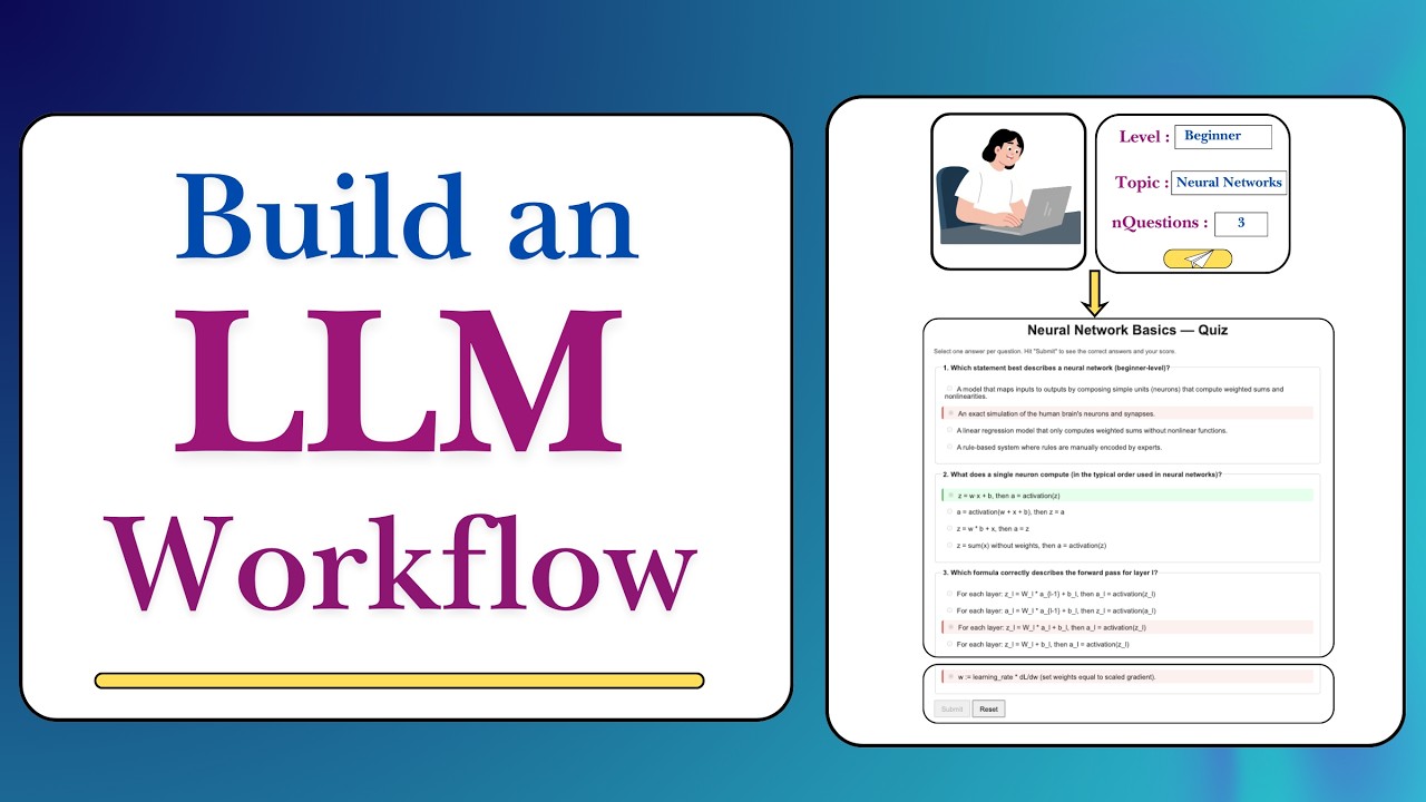 Build an LLM Workflow That Creates Quiz Webpages (Python)