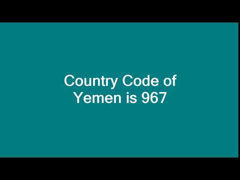 Country Code of Yemen is 967